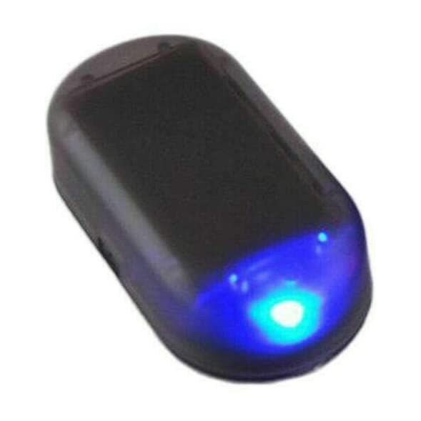 TOTMOX Solar Car Alarm Led Light - Fake Solar Anti-Theft Flashing Light - Security System Warning Self Charge Lamp Blue