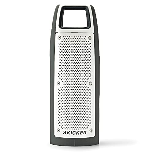 KICKER Bullfrog BF100 Bluetooth Portable Outdoor Speaker | 360° Sound Field | Waterproof Dustproof Casing IP67 Rating | Powerful 16 Watt AMP | 100 FT Wireless Range Gray