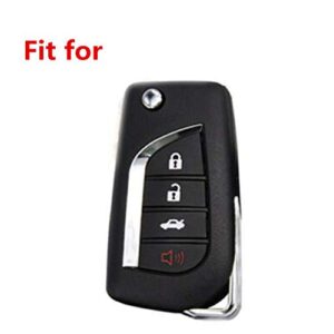 Ezzy Auto A Pair Silicone Rubber Key Fob Case Key Covers Key Jacket fit for Toyota Camry Yaris Avalon Corolla Highlander Sequoia Sienna Tundra Tacoma 4Runner Rav4