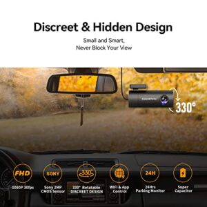 DDPai Dash Cam, with Wi-Fi 1080p Dash Camera, Emergency Accident Lock, 140 Wide Angle, Car DVR Dashboard Camera with G-Sensor, WDR, Built-in Super Capacitor(Not Include SD Card Mini