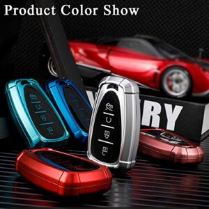 SANRILY 4-Button Smart Key Cover for Chevrolet Equinox Malibu XL Trailblazer Tracker New Cruze Keyless Remote Key Case Soft TPU Key Fob Protector with Keychain Green