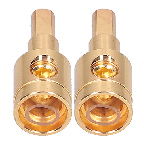 2Pcs 0Ga Wire Reducer,Power Wire Gauge Reducer Terminal Connector Pure Copper Gold Plated for Car O Amplifier Modification 0 Awg to 4 Awg Reducer