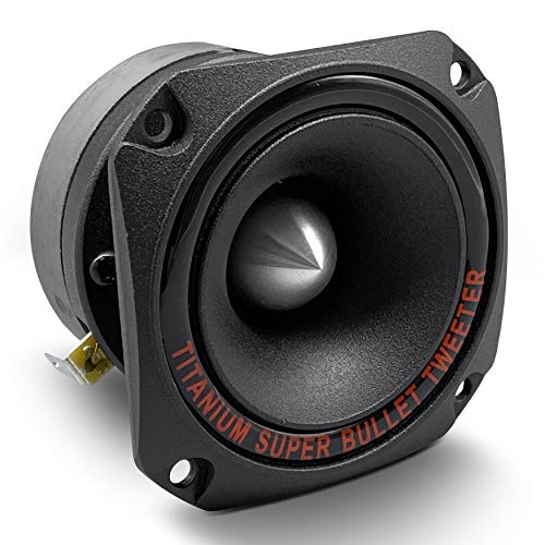 Pyramid 1" Audio Car Tweeter Speaker - Aluminum Die-Cast Frame, 300 Watt Peak, 2k-20kHz Frequency Response, 4 to 8 Ohm, Heavy Duty 30 oz. Magnet Structure - 1 Tweeter - Pyramid TW44, Black, One Size