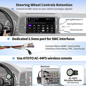 ATOTO CA-AEC02 Car Audio Amplifier Compatible with F7G2A7XE 7inch Double Din Car Stereo; 4 Channel, Class A/B, 392 Watts Max Power, 4 Ohm, Built-in Line-Out Converters