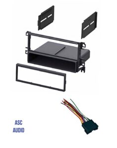 asc car stereo radio dash kit and wire harness for installing a single din radio for some 2001 – 2006 hyundai elantra, 2001 – 2006 hyundai santa fe, 2002 – 2005 hyundai sonata, 2003-2008 tiburon