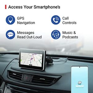 Car and Driver INTELLIDASH with Apple Carplay and Android Auto, 7'' IPS Touchscreen Multimedia Player with Bluetooth, Mirror Link, SiriusXM, Google, Siri Assistant Dash or Windshield Mounted (Wired)