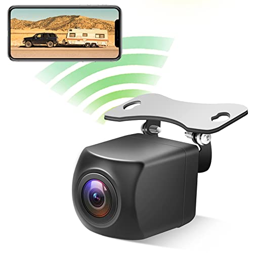 EWAY WiFi Wireless Backup Camera Compatible with iPhone/Android, Rear/Front View Reverse Camera for Car Truck Van SUV Pickup Trailer RV Camper, Guide Lines On/Off Wide View Angle WiFi Signal