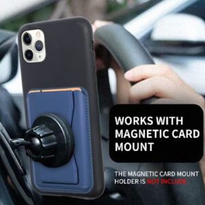 Penekin Phone Wallet with Magnetic Stand, Card Holder for Phone Case Supports Car Stand, Kickstand Phone Card Holder Stick on Compatible with iPhone 14/13/12 Series and Most of Cell Phones (Blue)