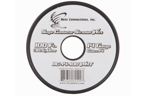 Audiopipe 14 GA Gauge 100' White Car Audio Home Primary Wire