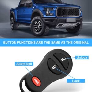 Key Fob Replacement for 2002-2005 Dodge Ram Truck 1500 2500/2001-2004 Dakota/2001-2003 Durango/2001-2003 Grand Caravan Keyless Entry Remote (GQ43VT17T)