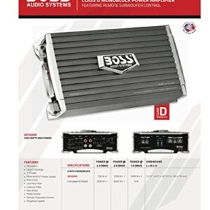 BOSS Audio Systems AR3000D Class D Car Amplifier - 3000 Watts, 1 Ohm Stable, Digital, Monoblock, Mosfet Power Supply