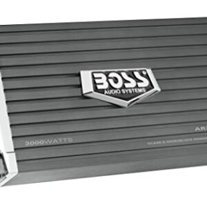 BOSS Audio Systems AR3000D Class D Car Amplifier - 3000 Watts, 1 Ohm Stable, Digital, Monoblock, Mosfet Power Supply