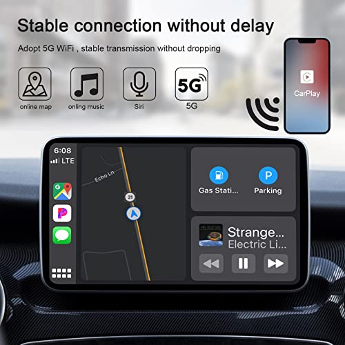 Wireless CarPlay Adapter for iPhone, Wireless CarPlay Dongle Plug & Play 5Ghz WiFi Auto-Connect No Delay Online Update, 2022 Speed Fastest CarPlay Adapter for OEM Wired CarPlay Cars After 2016