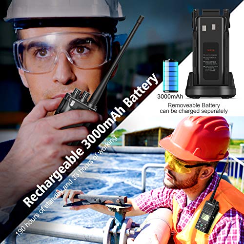 SAMCOM Two-Way Radios Long Range, Walkie-Talkie for Adults, 2 Way Radio with Earpiece, 3000mAh Walkie Talkies Rechargeable Battery Programmable UHF Radios for Commercial Business Hunting