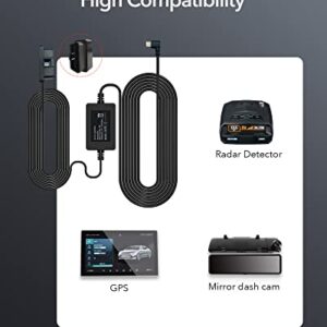 REDTIGER OBD Hardwire Kit Power Cable 10FT 12V-24V to 5V for Mirror Dash cams of The T27 and T700, Low Voltage Protection