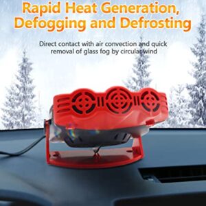 Car Heater, New Upgrade 2 in 1 Cooling & Heating Portable Car Heater 15V Car Fan Vehicle Electronic Air Heater Defrost Cigarette Lighter Plug Car Windscreen Fan Demister