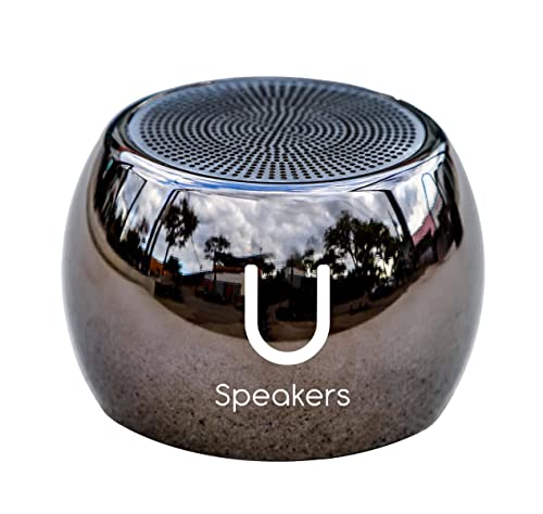 Fashionit U Boost Speaker | Stylish Portable Wireless Bluetooth 5.0 with Built-in Subwoofer and Mic | Perfect Mini Speaker for Home, Parties, Activities! Small Device, Rich Sound | Hematite