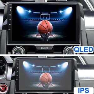 Double Din Touchscreen Car Stereo - Detachable 10 Inch Car Audio Receivers, Floating QLED Car Radio Multimedia Player with Apple CarPlay, Android Auto, Bluetooth, Live Rear View Camera, 5.1 Channel