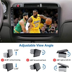 Double Din Touchscreen Car Stereo - Detachable 10 Inch Car Audio Receivers, Floating QLED Car Radio Multimedia Player with Apple CarPlay, Android Auto, Bluetooth, Live Rear View Camera, 5.1 Channel