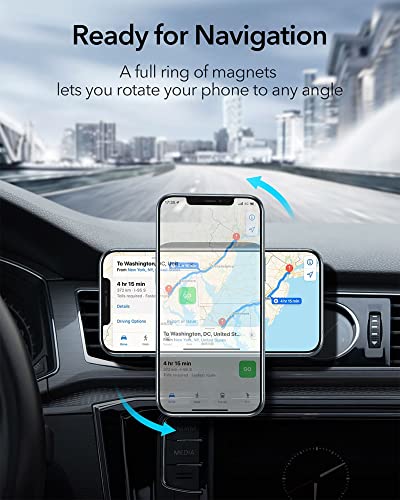 20W Magnetic Wireless Phone Holder Car Charger,Compatible with MagSafe Car Mount with Fast Charging Function,Wireless Magnet Car Phone Holder for iPhone 14/14 Pro/14 Pro Max/14 Plus and 13/12 Series