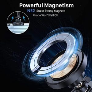 20W Magnetic Wireless Phone Holder Car Charger,Compatible with MagSafe Car Mount with Fast Charging Function,Wireless Magnet Car Phone Holder for iPhone 14/14 Pro/14 Pro Max/14 Plus and 13/12 Series