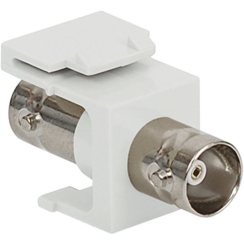 ICC 75 Ohm BNC Modular Jack with Nickel Plated Connector in HD Style, White, Single