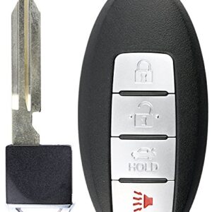 Fusedauto Replacement Smart Key Keyless Entry Remote compatible 2007-2012 Nissan Altima, 2009-2012 Maxima smart remote key fob - New kr55wk48903 (TRANSPONDER INCLUDED)