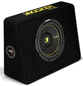 kicker kic17-44tcwc104-rs car audio compc 10 inch truck sub box enclosure 4 ohm (renewed)