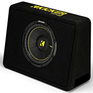 KICKER KIC17-44TCWC104-RS Car Audio CompC 10 inch Truck Sub Box Enclosure 4 Ohm (Renewed)