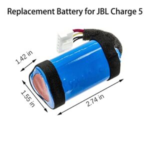 JIAJIESHI Battery 10000mAh / 37.00Wh,Replacement Battery Fit for JBL Charge 5, JBLCHARGE5BLUAM 1AA011NA, GSP-1S3P-CH4A