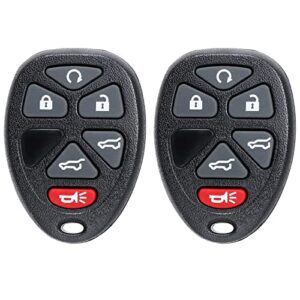 npauto 2pcs key fob replacement fits for chevy tahoe suburban gmc yukon/yukon xl 1500 2500 cadillac escalade esv/ext 2007 2008 2009 2010 2011 2012 2013 2014 keyless entry remote start control 15913427