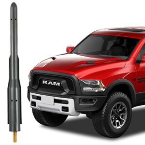 ksaauto short antenna for dodge ram 1500 2500 3500 2009-2023, truck dodge ram 1500 antenna replacement, 6.5 inch car am fm radio dodge ram 1500 accessories