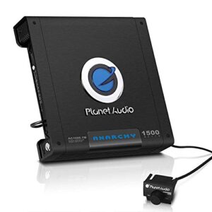 planet audio ac1500.1m monoblock car amplifier – 1500 watts max power, 2/4 ohm stable, class a/b, mosfet power supply, remote subwoofer control