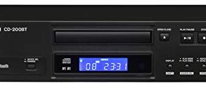 Tascam CD-200BT Rackmount Professional CD Player with Bluetooth Wireless & Hosa CPR-202 Dual 1/4" TS to Dual RCA Stereo Interconnect Cable, 2 Meters