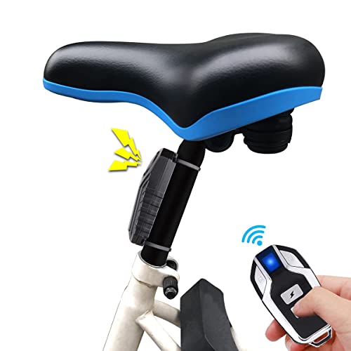 Mengshen Anti-Theft Motorcycle Bike Alarm, Bicycle Security Alarm Vibration Motion Sensor Waterproof 110dB (2 Remote Control Included)