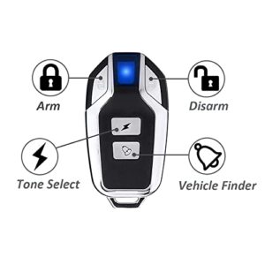 Mengshen Anti-Theft Motorcycle Bike Alarm, Bicycle Security Alarm Vibration Motion Sensor Waterproof 110dB (2 Remote Control Included)