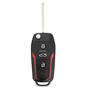 AutoKeyMax Compatible With 2008 2009 2010 2011 2012 2013 2014 Ford Escape Expedition Explorer Upgraded Flip Remote Key Fob 315MHz 4D63-80 Chip 4 button FCCID: CWTWB1U331 (Single)