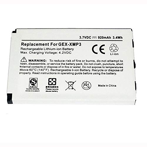 MPF Products 920mAh 990552 L01L40321 Battery Replacement Compatible with Pioneer GEX-XMP3, Sirius XM XMP3, XMP3i & XMP3H1 Portable Satellite Radio Receivers XM-6900-0004-00