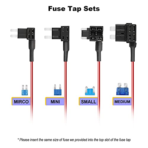 JOMISE G840/G860/D530 Dash Cam Hardwire Kit for 24H Parking Monitor/Time-Lapse Recording, 11.5ft Mini USB Hard Wire Kit for Dashcam Converts 12V-24V to 5V/2.5A w/Fuse Kit and Installation Tool