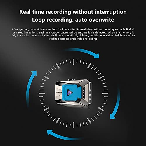 3-inch Driving Recorder 5 Million Pixe-ls Hd Night Vision Reversing Image Front and Rear Dual Lens Free Installation Driving Recorder 1pcs