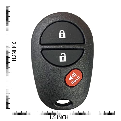 2 NEW Replacement For 2005-2016 TACOMA Keyless Entry Remote Control GQ43VT20T By AutoKeyMax