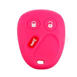 1x New Key Fob Remote Silicone Cover Fit - For Select GM Vehicles. (1 Pink).