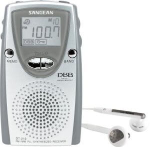 sangean dt-210 fm-stereo/am pll synthesized tuning pocket radio