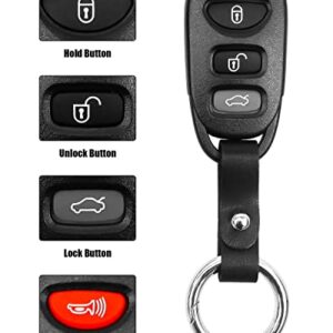 EMIHO Car Key Fob Fit for Hyundai Sonata 2011-2015, Keyless Entry Remote Replace 95430-3Q000 95430-3Q001, FCC ID：OSLOKA-950T, 2 Pack