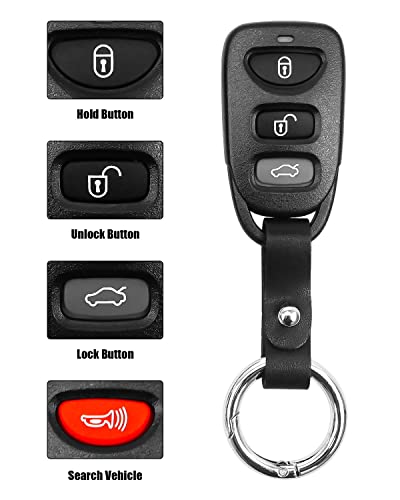 EMIHO Car Key Fob Fit for Hyundai Sonata 2011-2015, Keyless Entry Remote Replace 95430-3Q000 95430-3Q001, FCC ID：OSLOKA-950T, 2 Pack