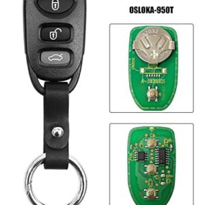 EMIHO Car Key Fob Fit for Hyundai Sonata 2011-2015, Keyless Entry Remote Replace 95430-3Q000 95430-3Q001, FCC ID：OSLOKA-950T, 2 Pack