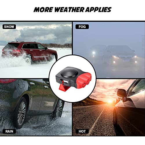 Car Heater 12V - Fast Heating Defrost Defogger, 2 in1 Fast Heating & Cooling Fan, Outlet Plug in Cigarette Lighte, Automobile Windscreen Fan for All Cars Portable Electronic Car Heaters