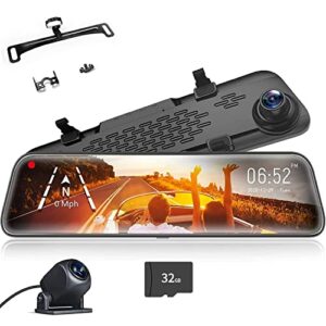 【g840s + rear camera bracket】 wolfbox g840s mirror dash cam for trucks & rear camera bracket