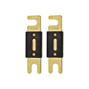 TruConnex 1-4 Gauge Input and 4-8 GA Outputs Dual ANL Fuse Holder Distribution Block and 2 Pack ANL Fuses - 300 AMP