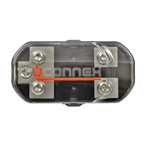 TruConnex 1-4 Gauge Input and 4-8 GA Outputs Dual ANL Fuse Holder Distribution Block and 2 Pack ANL Fuses - 300 AMP